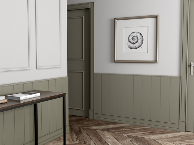 31 1/2" (80cm) x 23 5/8" (60cm) White Polystyrene Panel Rail (Boiserie) 448 - Santa Luzia