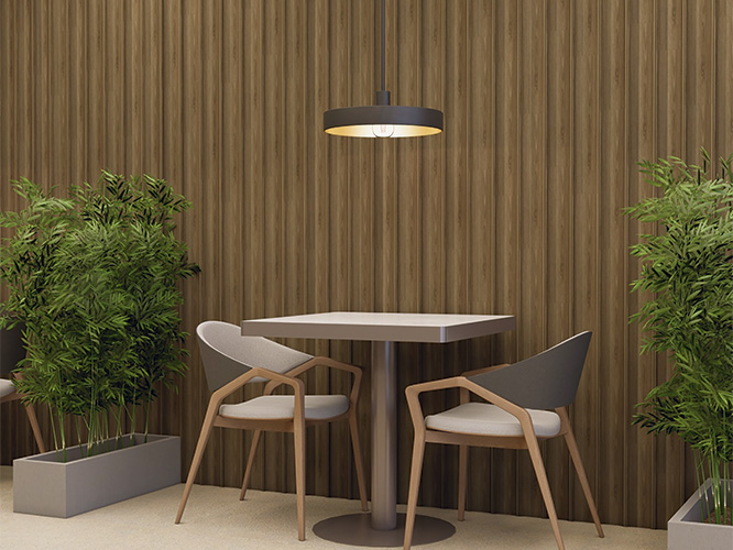 Walnut Polystyrene Panel Cap for Ubá Wall Paneling - Santa Luzia