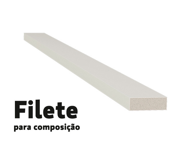 Filete fendi de poliestireno com 23,5mm de largura - Santa Luzia