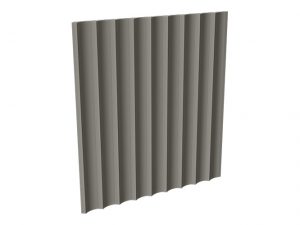 Painel Waves cinza titanium de poliestireno com 155 mm de largura ...